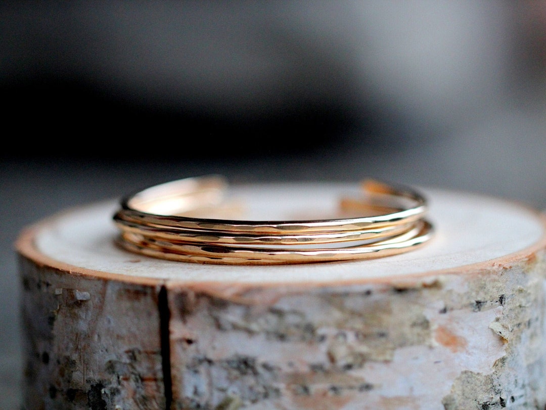 Stacking Bangle Bracelets in Gold Filled , Rose , Sterling Silver ...