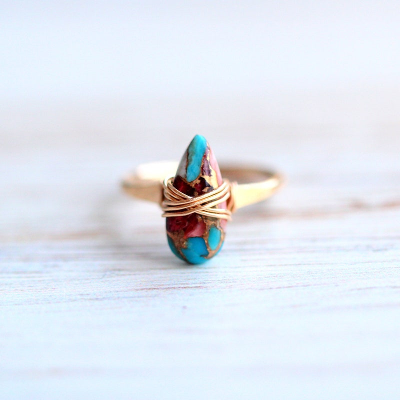 Turquoise Gold Ring - Etsy