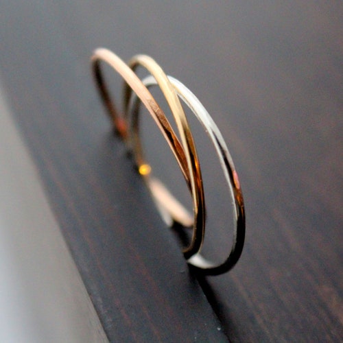 Thin Stacking Adjustable Rings Stackable Midi in Sterling - Etsy