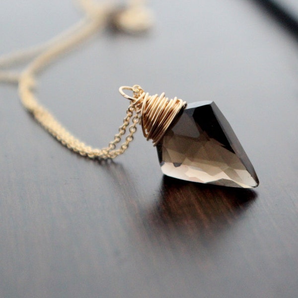 Smoky Quartz Pendant - Etsy