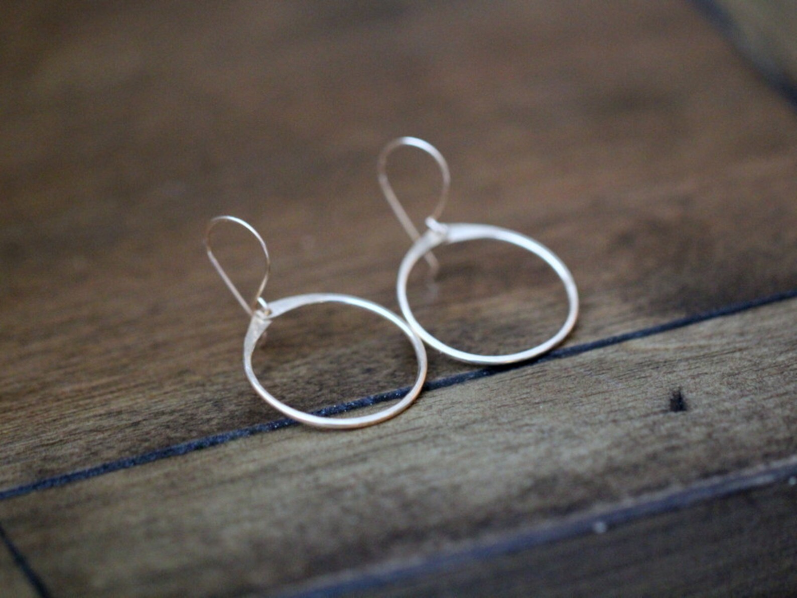 Gold Hoop Earrings Everyday Dangle Hoops in 14k Gold Fill | Etsy