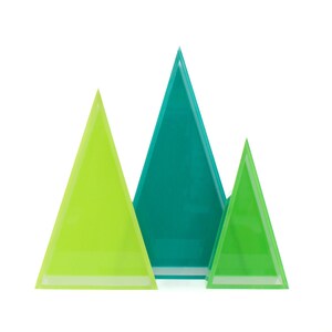 Modern Triangle Decor - Colorful Lucite Triangles - Home Decorations ...
