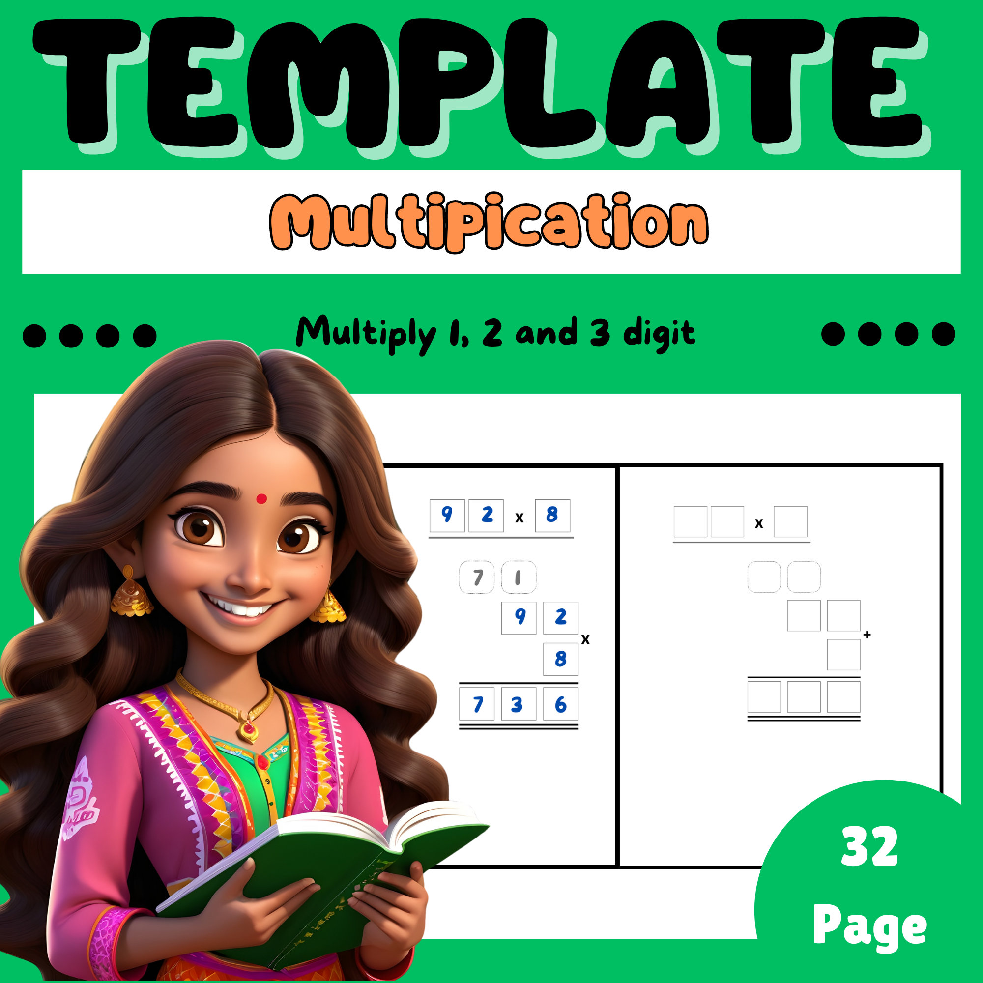 TEMPLATES Printable Multiplication Worksheets Vedic Math - Etsy