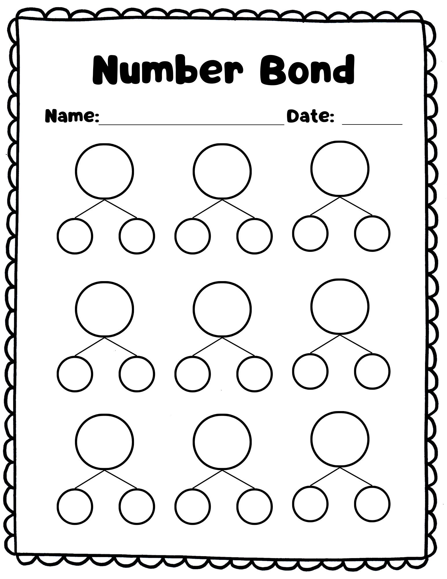 TEMPLATES - Addition to 10 With Number Bonds-pictures, Missing Whole ...