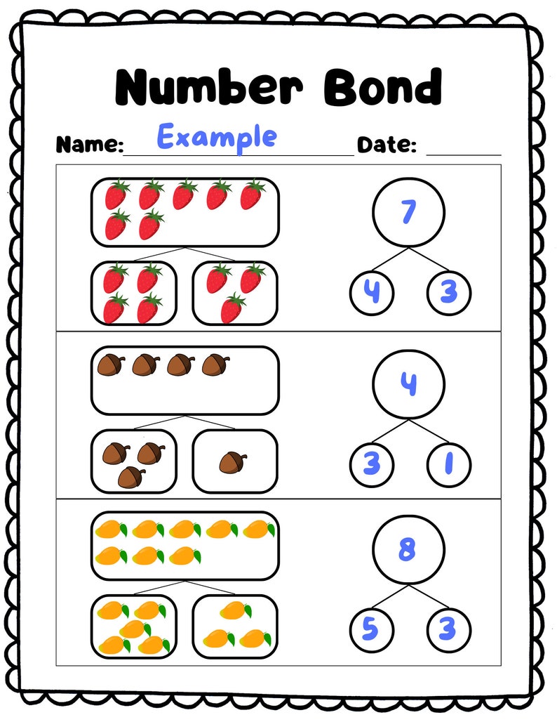 TEMPLATES - Addition to 10 With Number Bonds-pictures, Missing Whole ...