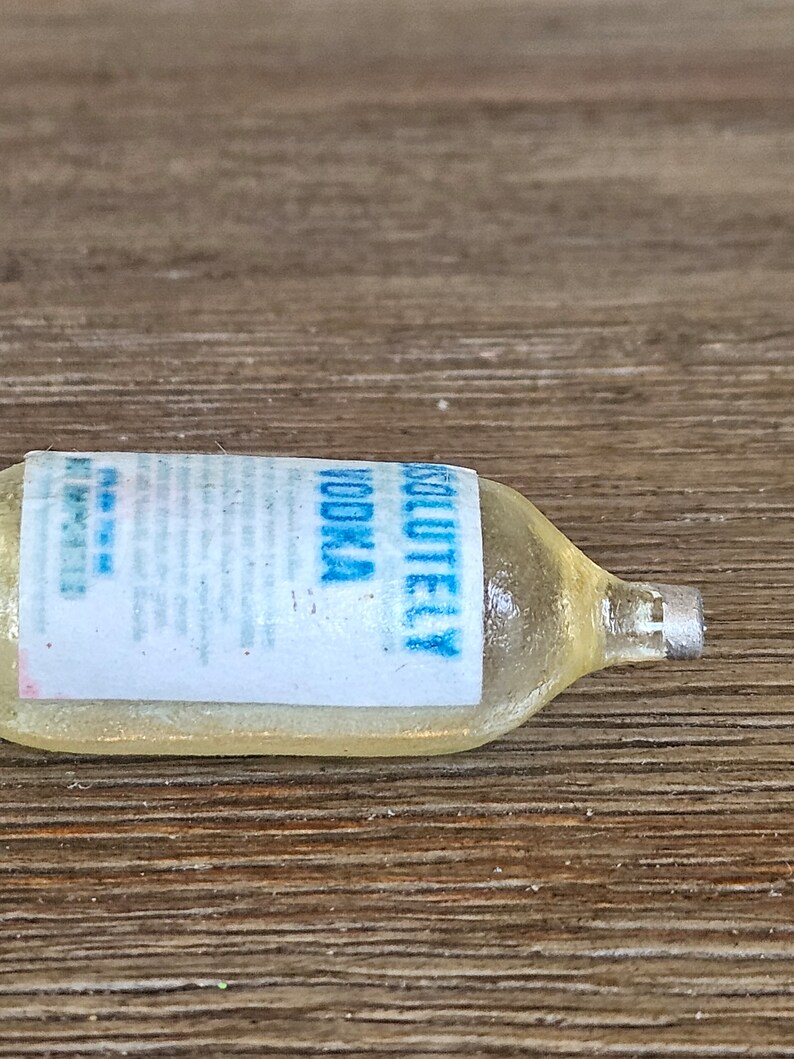 Vodka Absolutely Realistic Bottle Dollhouse Bottle. Miniture Clay Ans ...