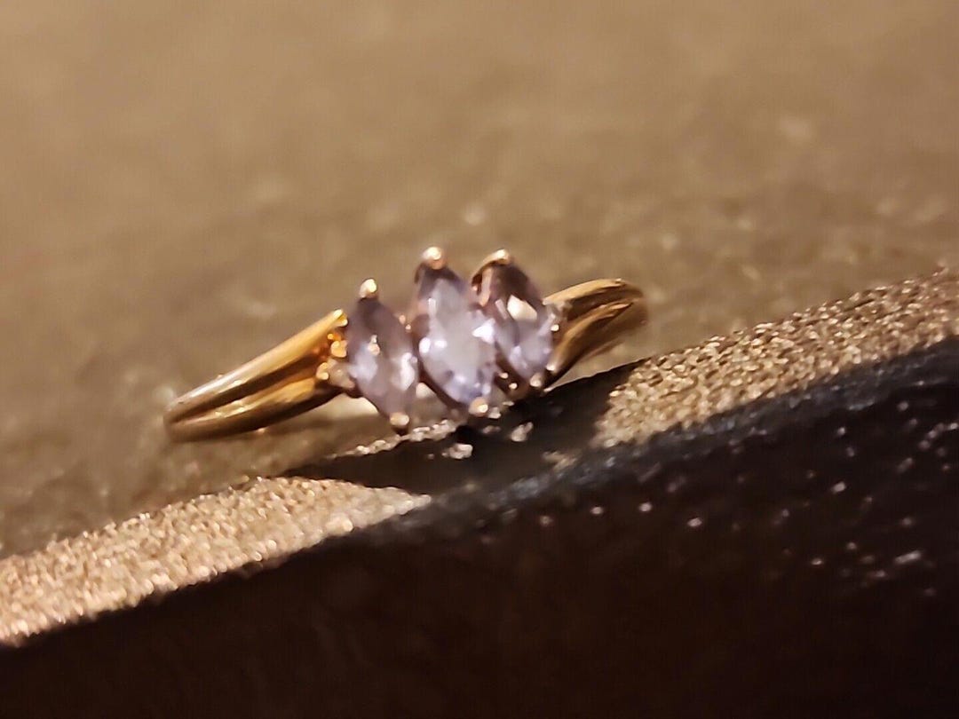 Vintage 10k Gold Amethyst Repair Scrap Ring Size 7.5 1.4 Grams - Etsy