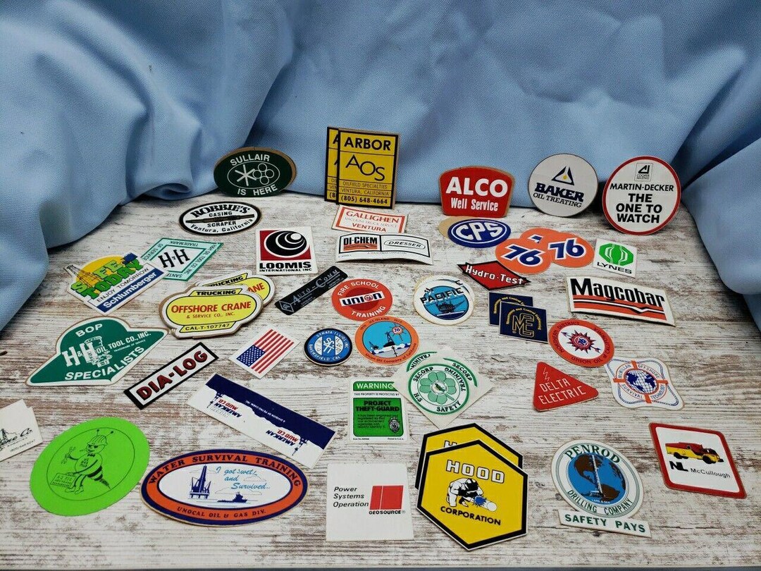 Vintage 76 Oil Fire Union Gas Rig Sticker Lot - Etsy