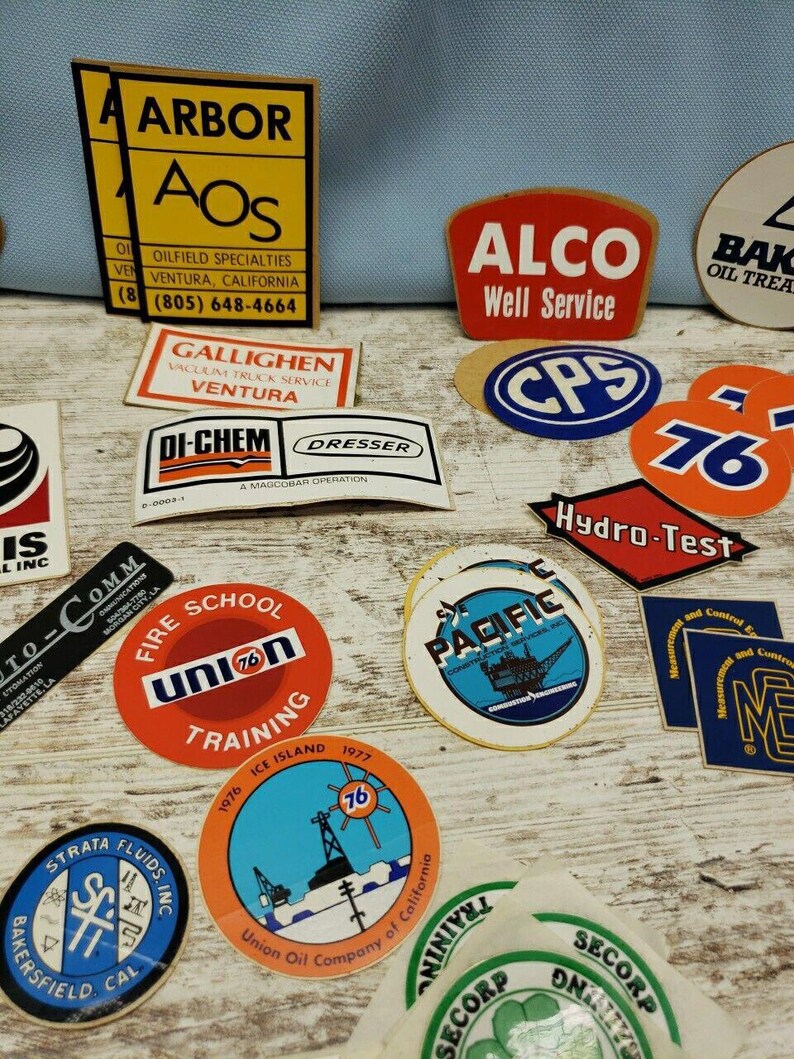 Vintage 76 Oil Fire Union Gas Rig Sticker Lot - Etsy