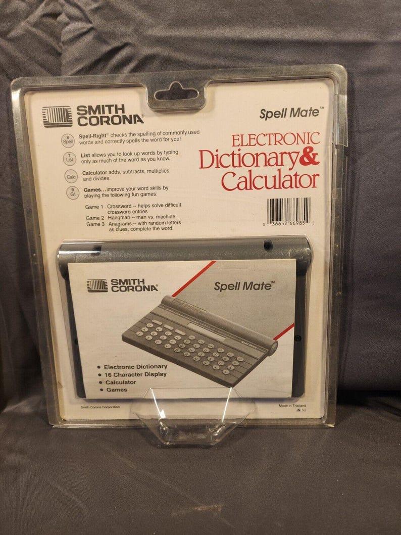 Vintage 1988 Smith Corona Spell Mate Electronic Dictionary/calculator ...