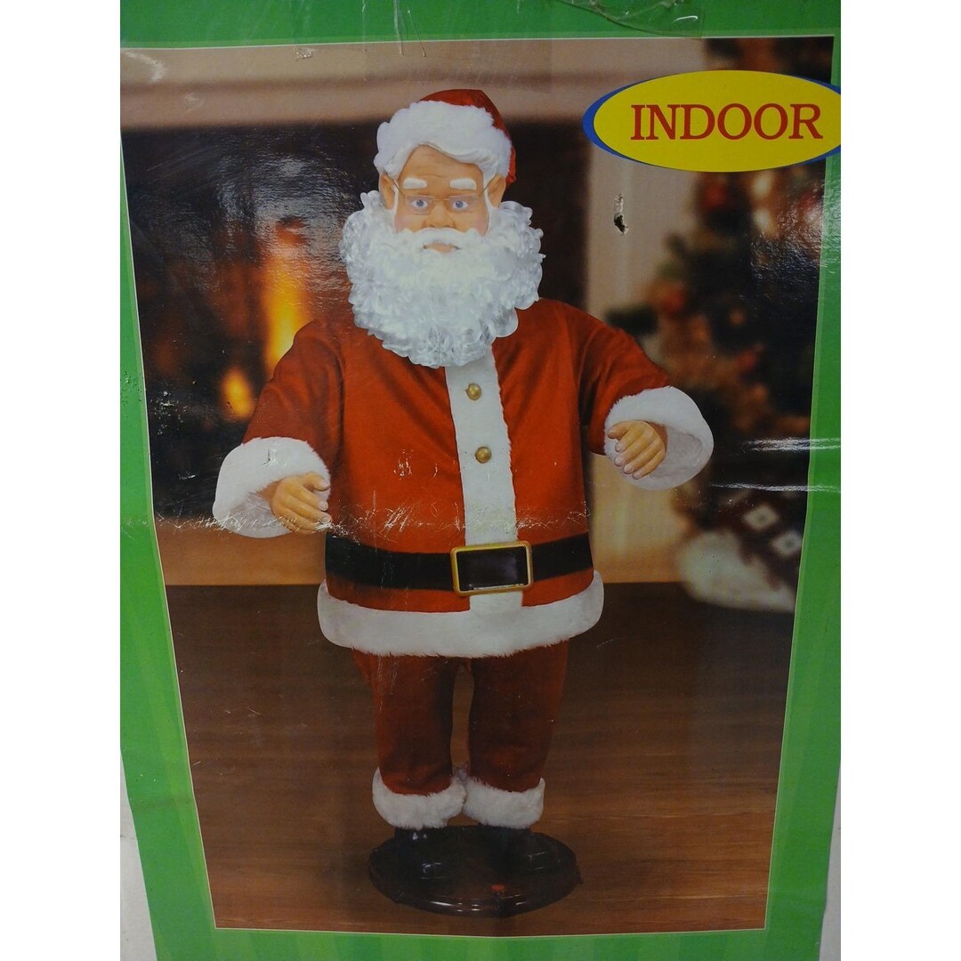 Vtg. 4 Ft Christmas Santa Claus Animated Singing Dancing Karaoke ...
