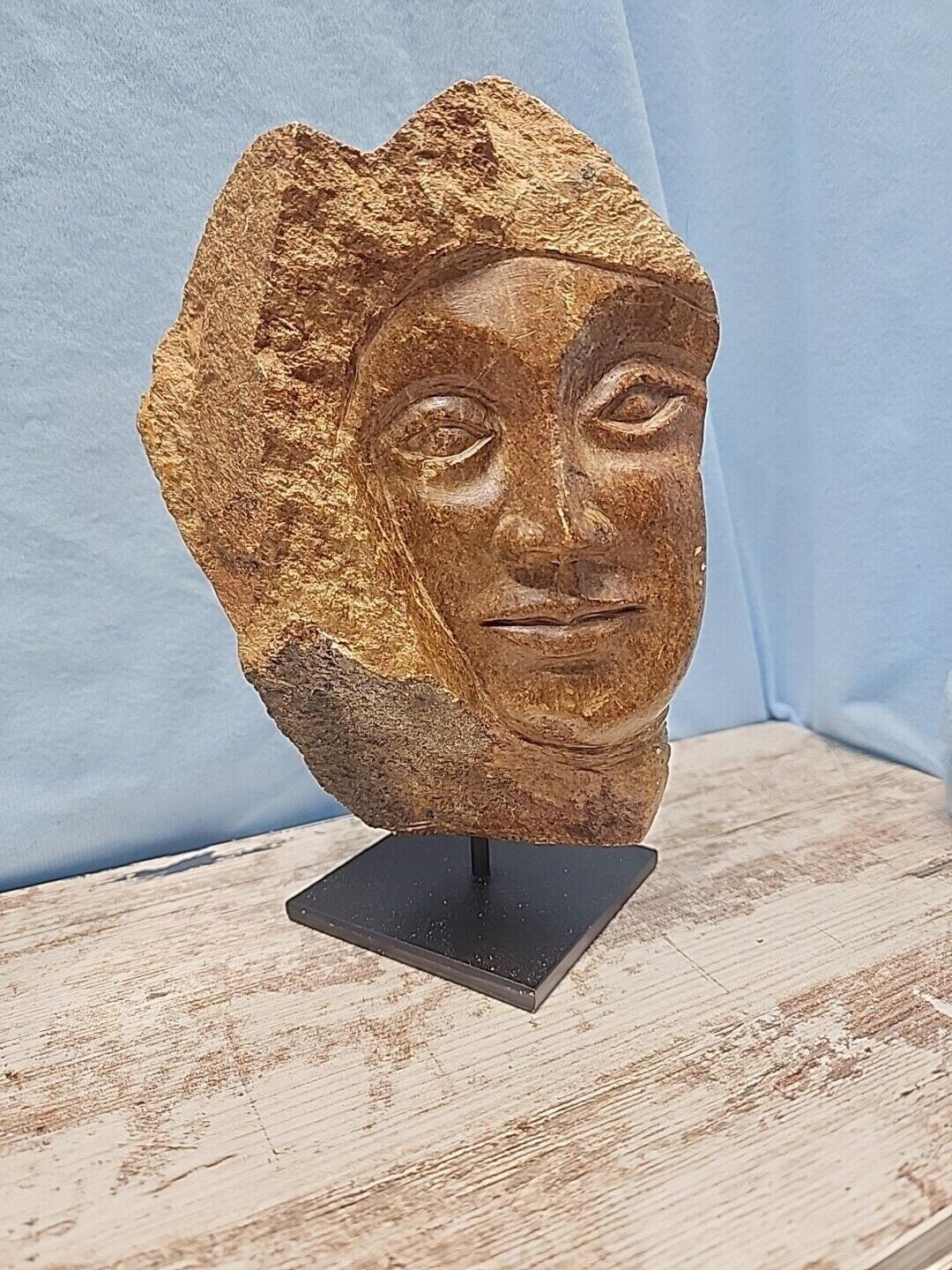 EASTERN ROMAN HEAD Carved Stone, Shown With Strong Jaw and Full Lips ...