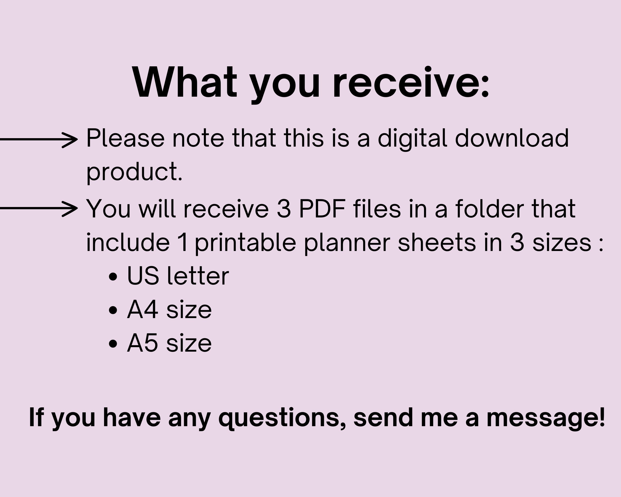 Printable Monthly Calendar 2024 | Monthly Planner 2024 | A4, Letter, A5 ...