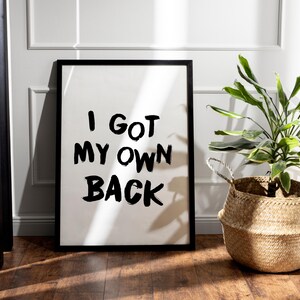 I Got My Own Back Vivid BLACK Poster, Maximalist Funky Wall Art ...