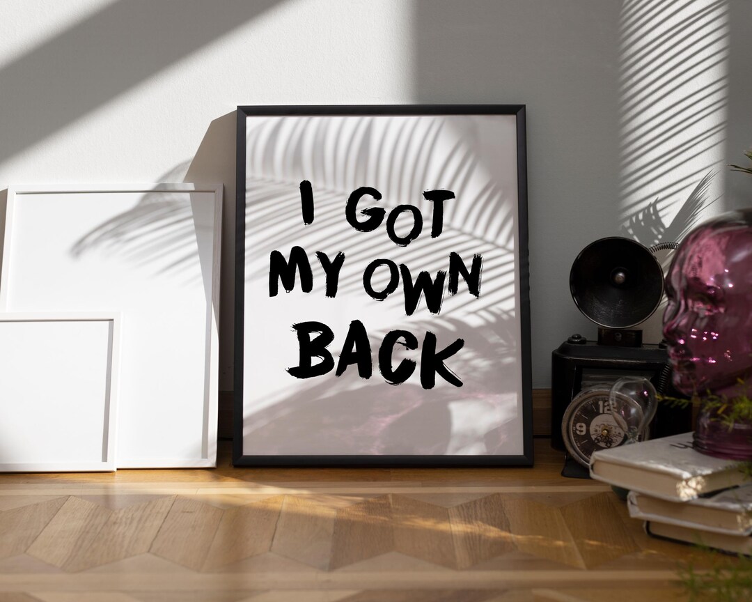 I Got My Own Back Vivid BLACK Poster, Maximalist Funky Wall Art ...