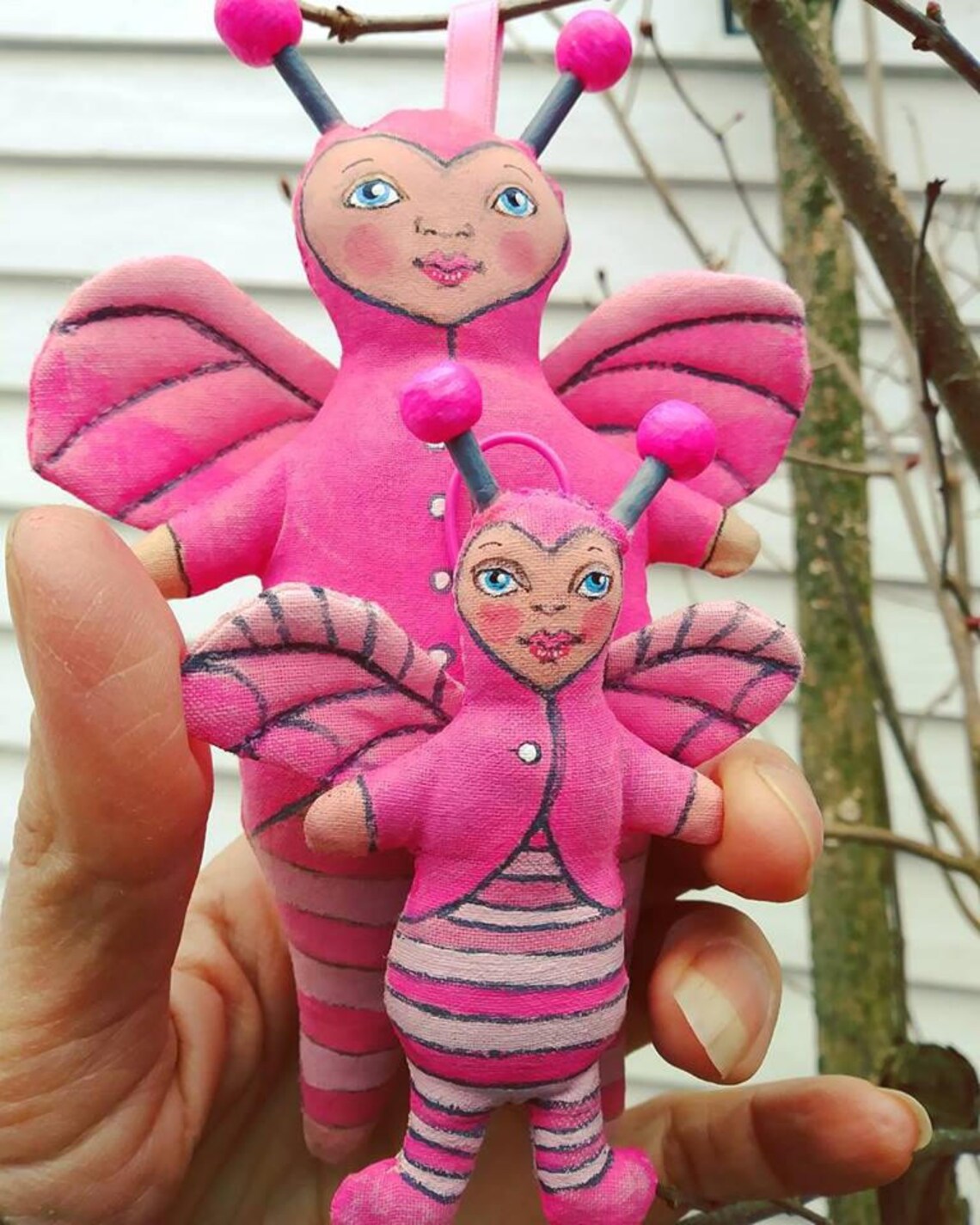 Pink Love Bug Doll Made to Order Anthropomorphic Valentine - Etsy