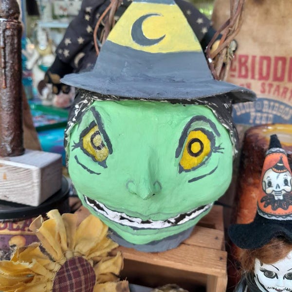 Paper Mache Witch - Etsy
