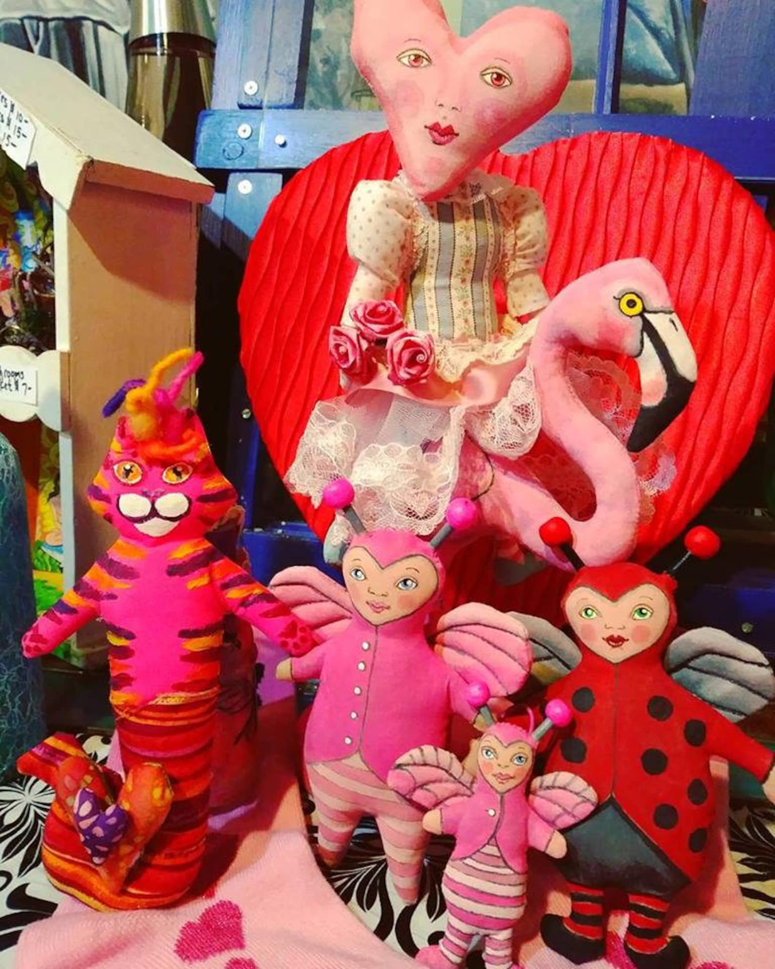 Pink Love Bug Doll Made to Order Anthropomorphic Valentine | Etsy