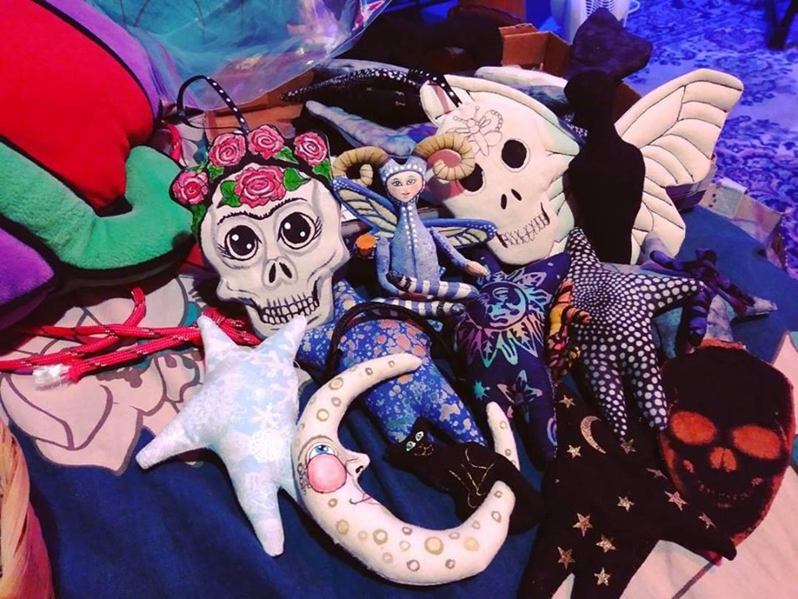 Airies Zodiac Funky Ram Faerie With Blue Striped Stockings - Etsy