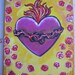Valentine's Day Sacred Heart Art Cards Set of 4 Handmade - Etsy