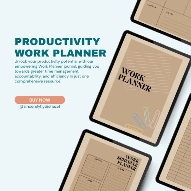 Work Organizer Work Planner Printable Work Task Tracker Work Prints ...
