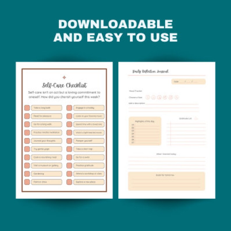 Empowering Self-care Planner Printable Mindfulness Workbook Self-love ...