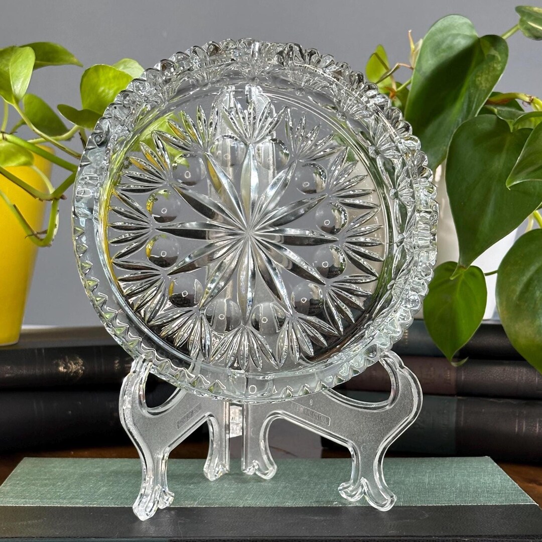 Princess House Royal Highlights Round Cut Crystal Ashtray. Vintage Cut ...