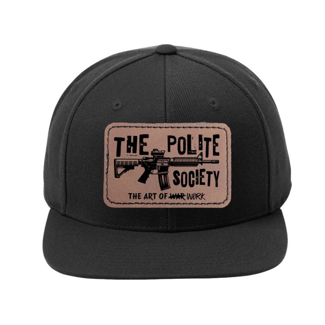 AR-15 Hat the Polite Society 2A Cap Gun AR15 Rifle 2nd Amendment Flat ...