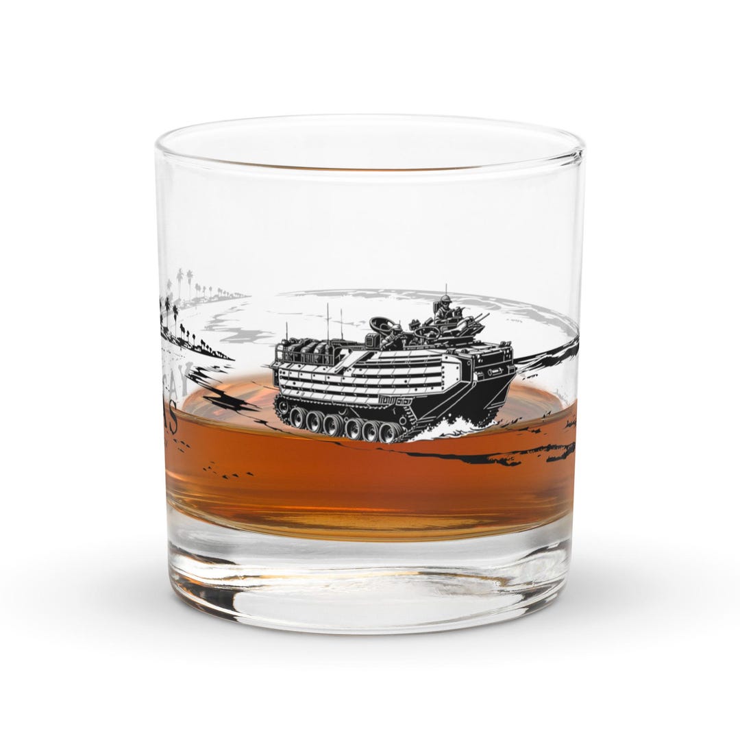 USMC AAV Whiskey Glass | Marine Corps 1833 Operator 2141 Mechanic ...