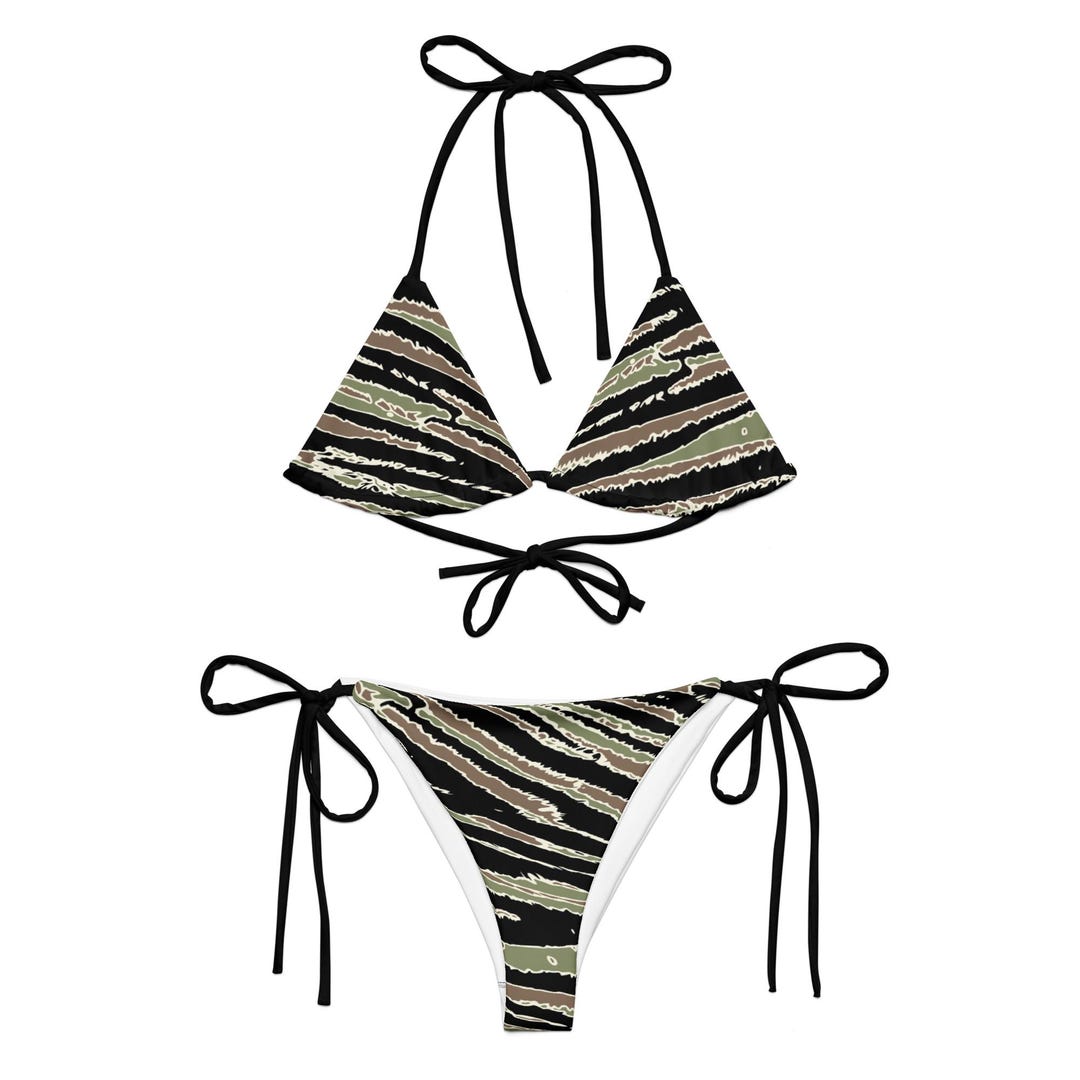 Camouflage Bikini Set – Tiger Stripe Jungle Camo Spaghetti Strap ...