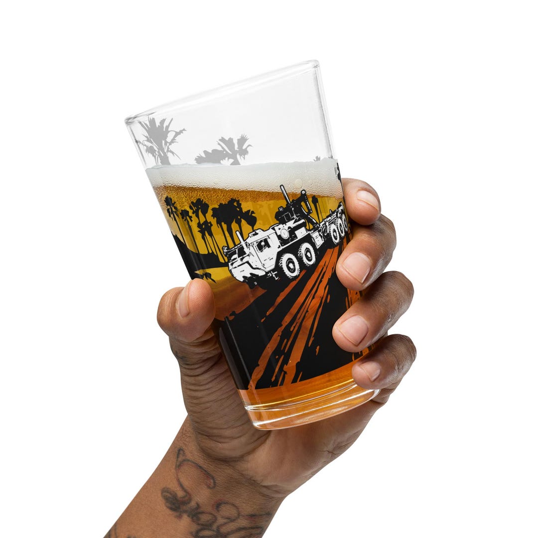 USMC MK48 LVS Pint Beer Glass | Marine Corps 3531 Operator Gift ...