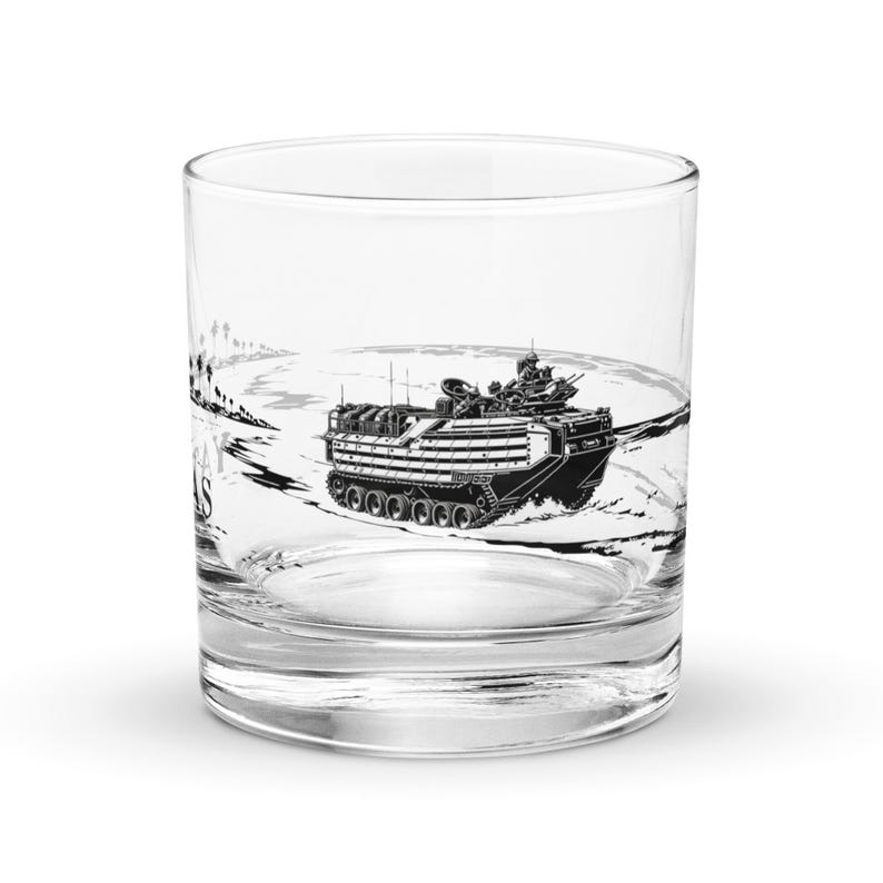 USMC AAV Whiskey Glass | Marine Corps 1833 Operator 2141 Mechanic ...