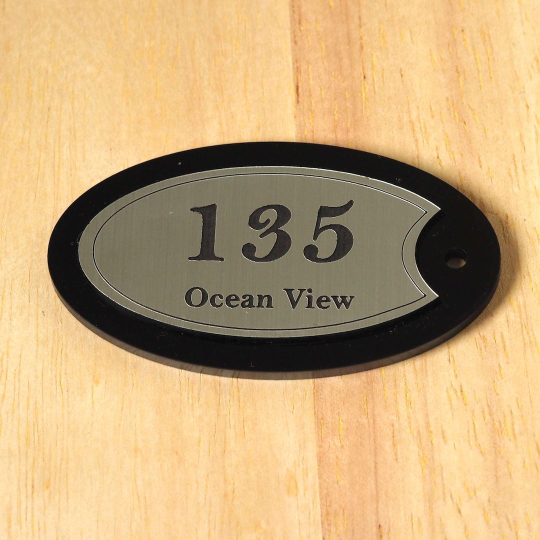 Premium Oval Silver Hotel Room Key Tags Acrylic With Your Hotel Name ...