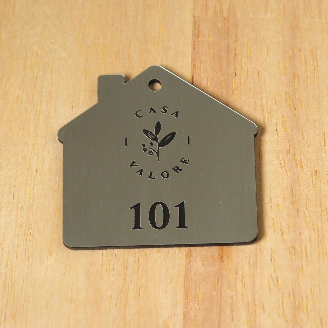 Hotel Room Key Tags in a House Shape, With Your Hotel's Name and Rooms ...
