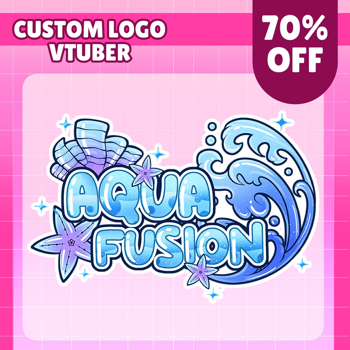 CUSTOM Vtuber Logo Vtuber Logo Commission Cute Logo Kawaii Logo Custom ...