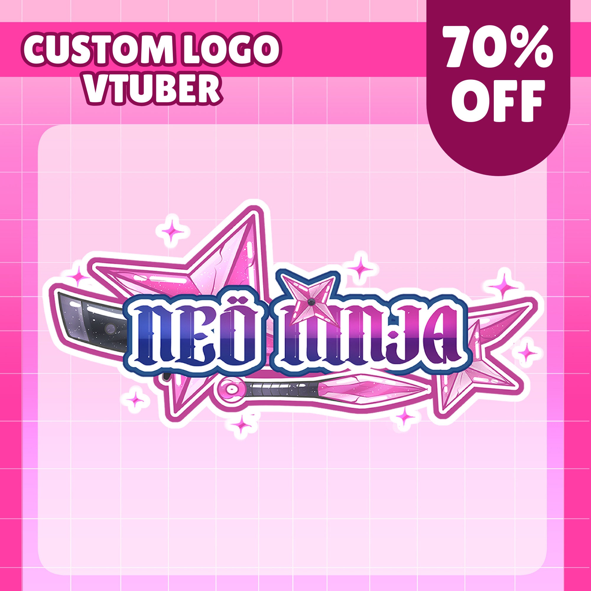 CUSTOM Vtuber Logo Vtuber Logo Commission Cute Logo Kawaii Logo Custom Cute Vtuber Logo Custom ...