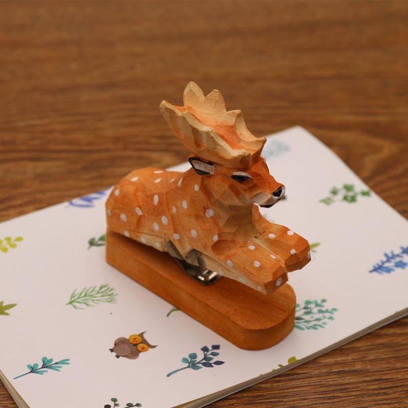 Handmade Wooden Deer Staplerminiature Stapler for Kidsunique Christmas ...