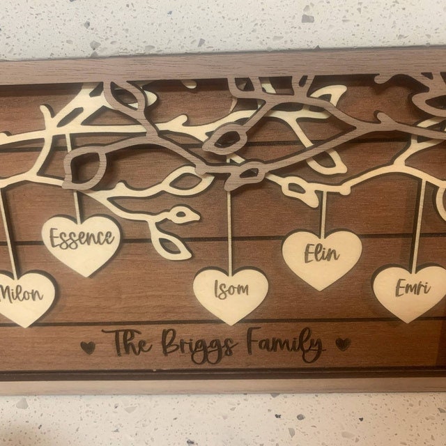 Personalized Wooden Family Tree Sign - Etsy