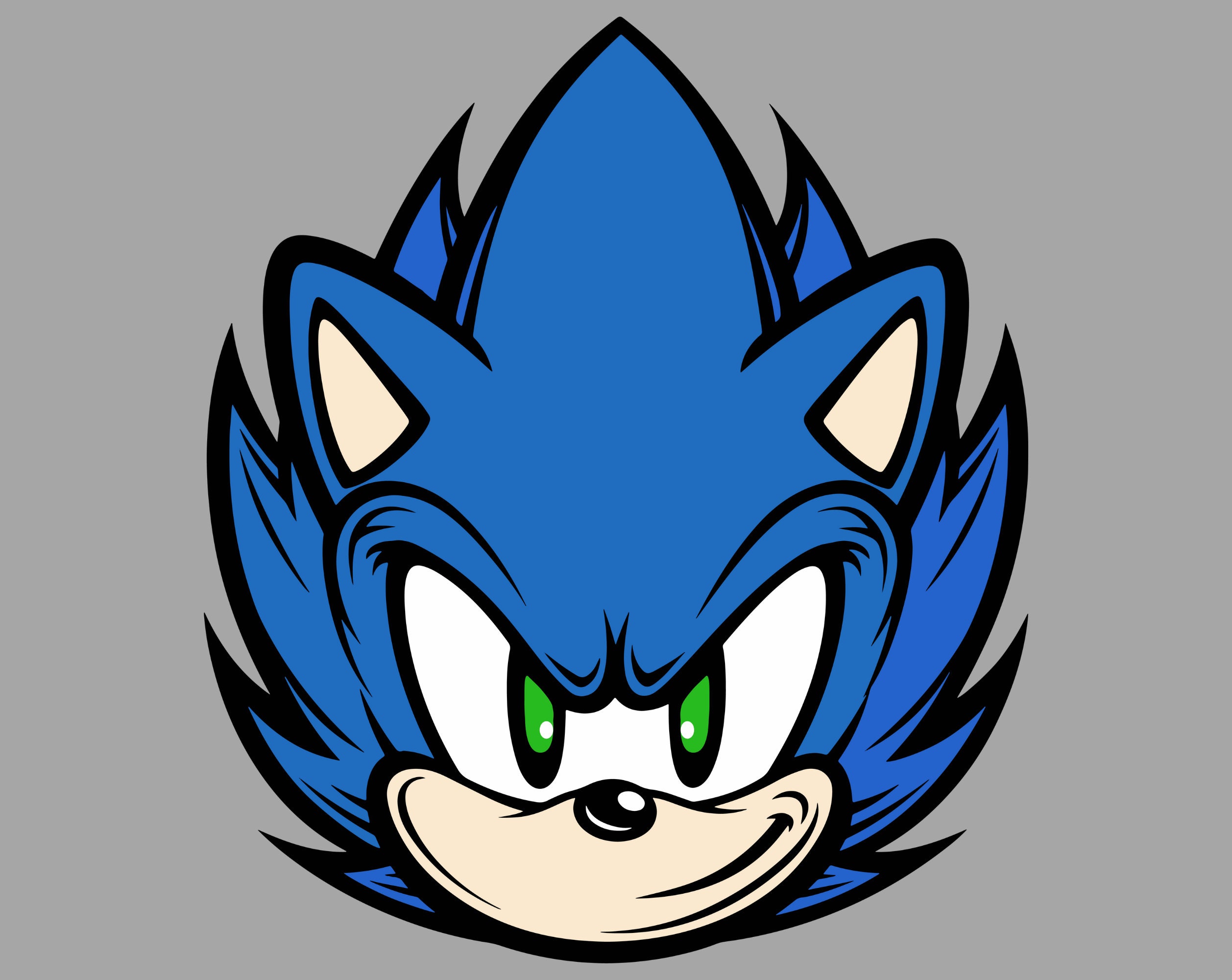 Sonic Svg, Layered Sonic Svg, Sonic Face Svg, Sonic Svg, Sonic Head Svg ...