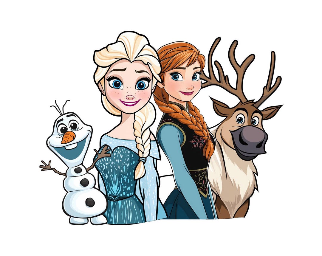 Frozen Clipart, Elsa, Anna, Olaf, and Sven Png, Frozen Png Bundle ...