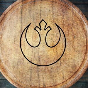 Rebel Alliance Outline SVG, PNG Star Wars-inspired Symbol Outline ...