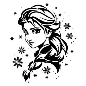 Elsa Frozen Svg, Elsa Frozen Png, Frozen Sisters Elsa Svg, Snowflakes ...