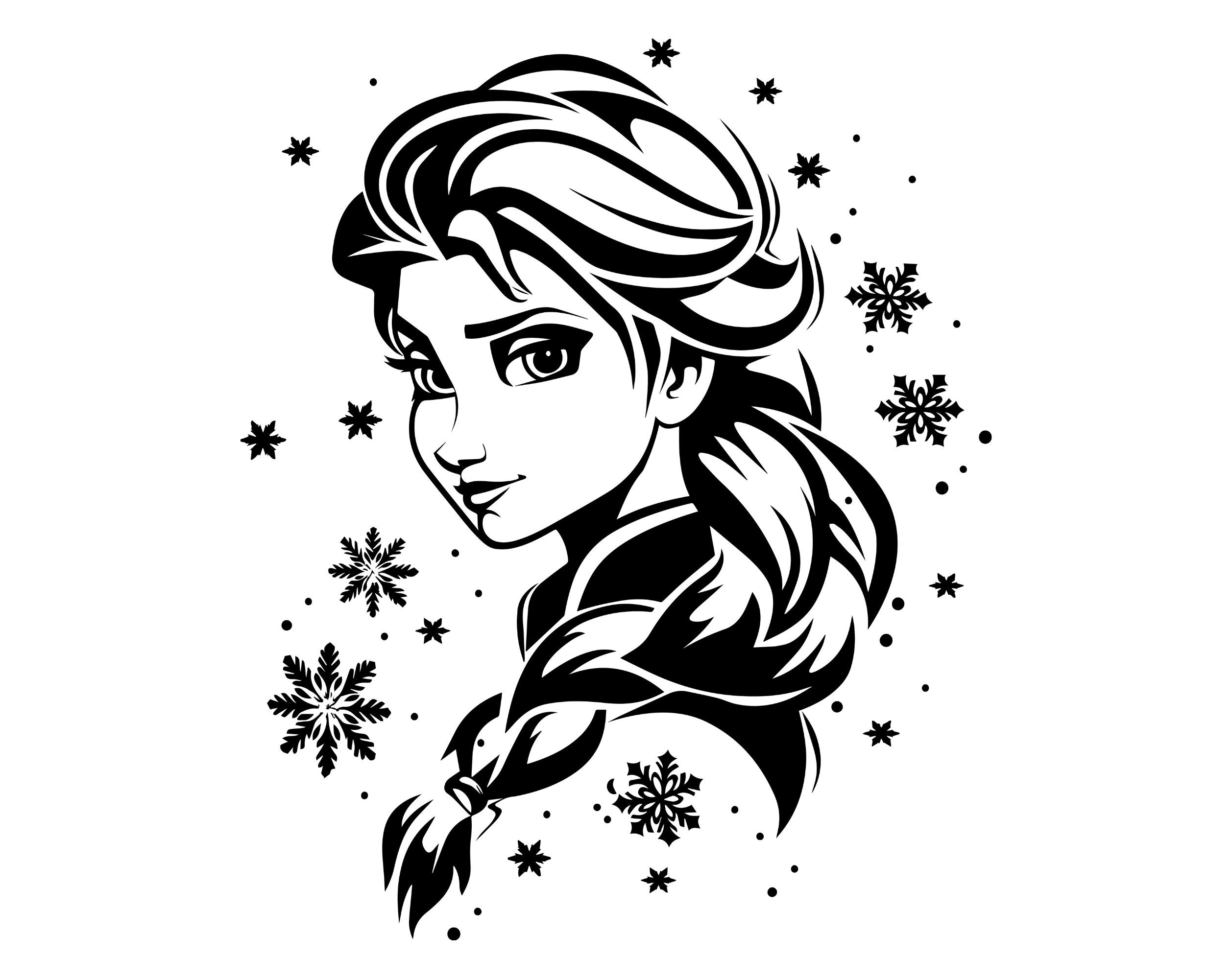 Elsa Frozen Svg, Elsa Frozen Png, Frozen Sisters Elsa Svg, Snowflakes ...