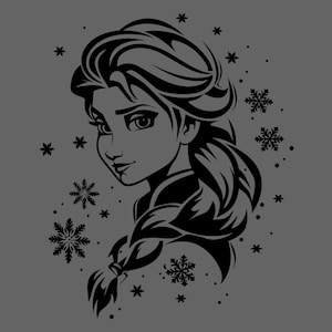 Elsa Frozen Svg, Elsa Frozen Png, Frozen Sisters Elsa Svg, Snowflakes ...