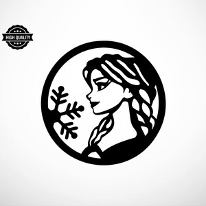 Elsa Svg Elsa Silhouette Frozen Ice Queen SVG Magic Princess Silhouette ...