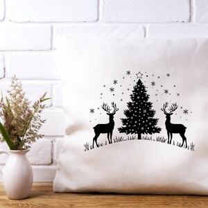 Christmas Svg, Christmas Tree and Reindeers Svg and Png, Christmas ...