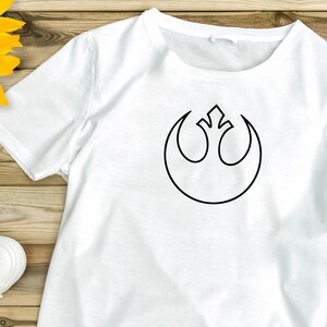 Rebel Alliance Outline SVG, PNG Star Wars-inspired Symbol Outline ...