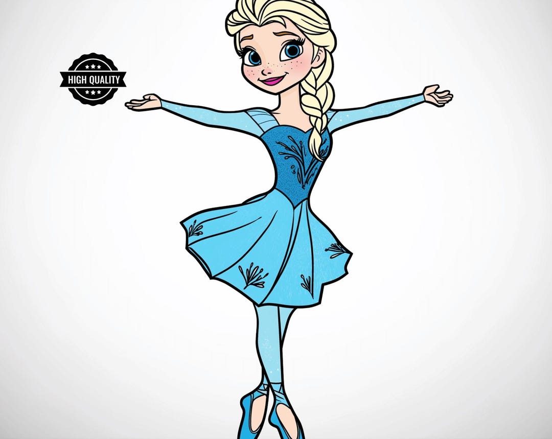 Ballerina Elsa Png Elsa Clipart Cute Elsa Png Cartoon Elsa Ballerina ...