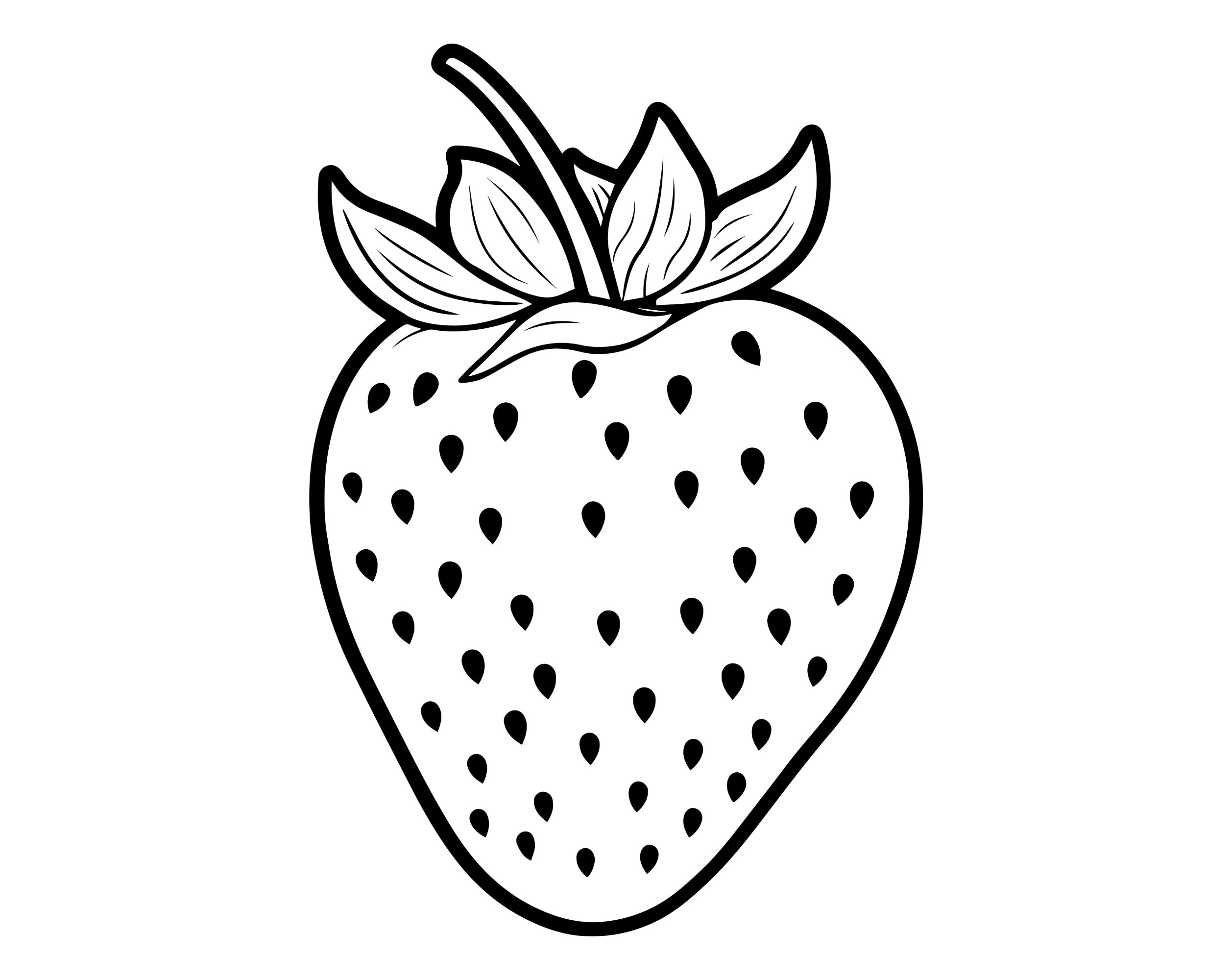 Strawberry Svg, Strawberry Outline Svg, Strawberry Png, Strawberry ...