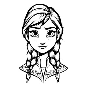 Anna Svg, Anna Frozen Svg, Anna Frozen Png, Frozen Anna Svg, Cute Anna ...